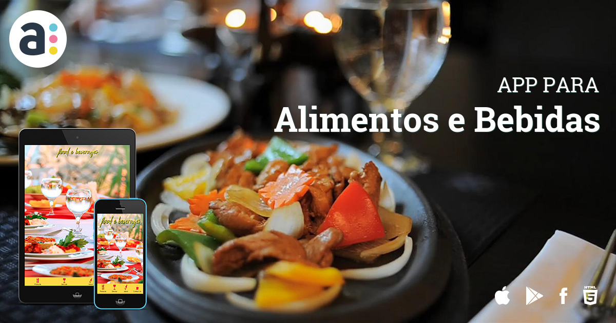 Crie sua mobile app para Bares, restaurante e deliveries